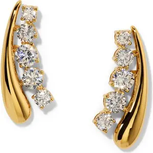 Nadri Phenom Ear Climbers - Gold