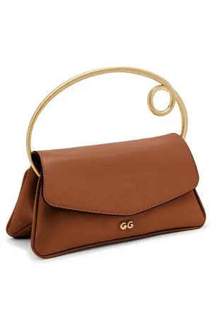 Cult Gaia Emily Leather Top Handle Bag