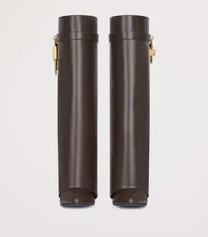 Givenchy Leather Shark Lock Knee-high Boots 90