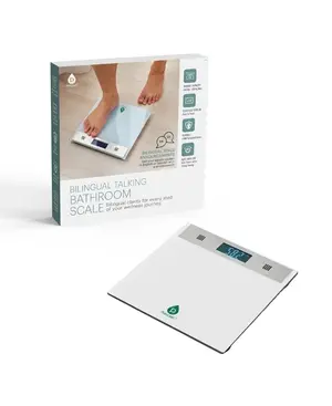 PURSONIC Bilingual Talking Bathroom Scale – Precision Meets Convenience - White