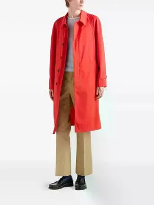 Prada Trumpet-flare Cotton Trousers - Neutrals