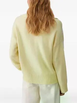 Liu Jo V-neck Logo Sweater - Yellow