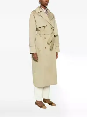 Patrizia Pepe Cotton Trench Coat - Neutrals
