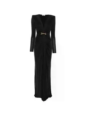 Elisabetta Franchi V Neck Evening Dresses