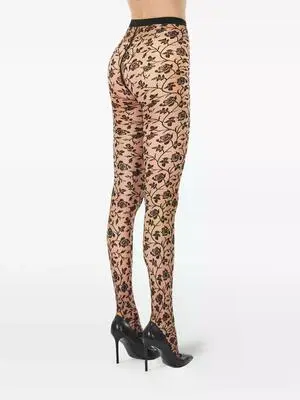 Wolford Rose Floral Tights - Neutrals