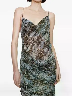 Christopher Esber Printed Cowl-neck Maxi Dress