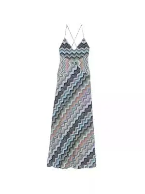 Missoni Chevron Strap Maxi Dress - Grey