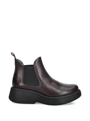 Fly London Pull-on Style Chelsea Boots - Red