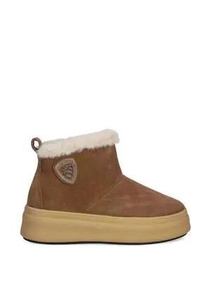 BLAUER. Emery02 Emblem Trim Boots - Brown