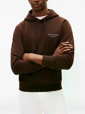 Tommy Hilfiger Logo-detail Hoodie - Brown