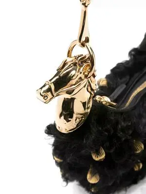 Chloé Chain Horse Shearling Shoulder Bag