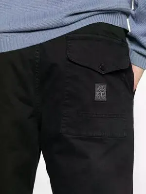 Stone Island Old" Treatment Organic Cotton Stretch Twill Cargo Trousers