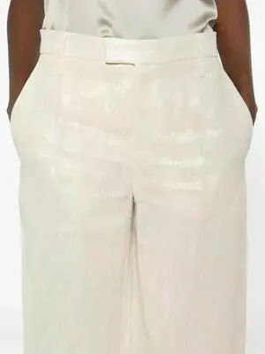 Brunello Cucinelli Linen Trousers - Neutrals