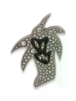 Palm Angels Embellished Brooch - Silver