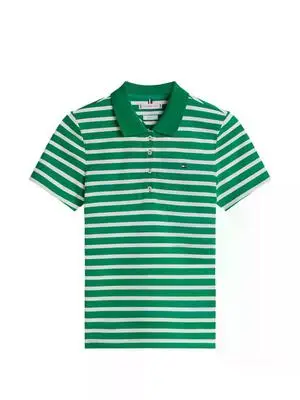 Tommy Hilfiger Striped Polo Top - Green