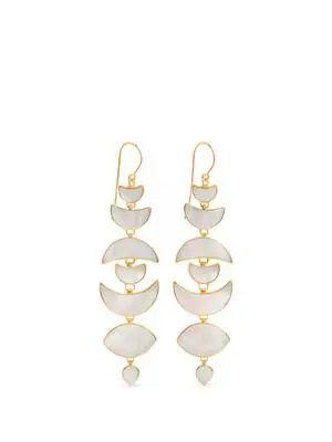 FREYA ROSE Warrioress Moon Drop Earrings - Gold
