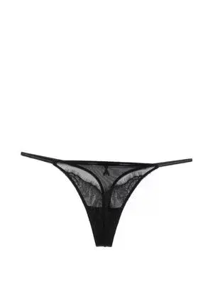 Patrizia Pepe Lace Thong - Black