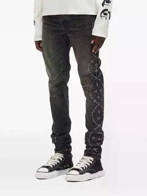 PURPLE BRAND Hotfix Skinny Jeans - Grey