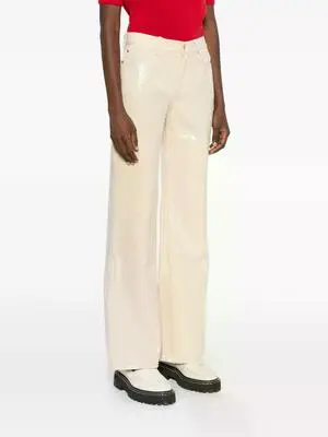 7 For All Mankind Lotta Wide Leg Jeans - Neutrals