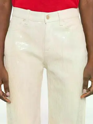 7 For All Mankind Lotta Wide Leg Jeans - Neutrals
