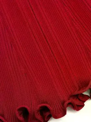SELF-PORTRAIT Ruffled Midi Skirt - Red