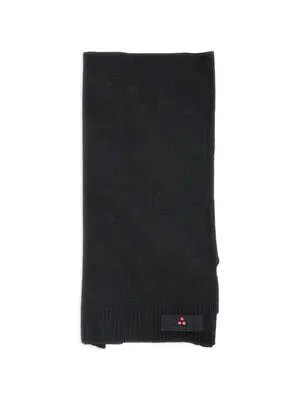 Peuterey Adasic Ribbed Logo-patch Scarf - Black