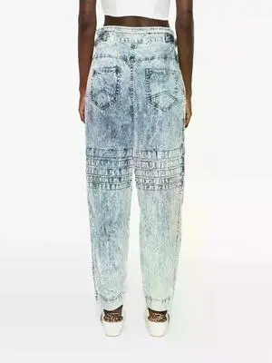 MARANT ETOILE Elasticated-waistband Tapered Jeans - Blue