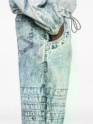 MARANT ETOILE Elasticated-waistband Tapered Jeans - Blue