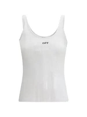 Off-white Embroidered Camis Tanks For Women