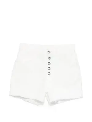 DONDUP Button-fastening Frayed Shorts - White