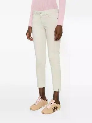 DONDUP Five-pocket Straight Leg Jeans With Split Hem