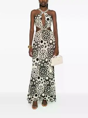 PatBO Floral Cut-out Maxi Dress