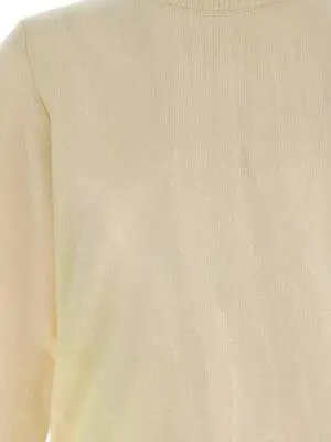 FILIPPO DE LAURENTIIS Crew-neck Ribbed Sweater - Neutrals