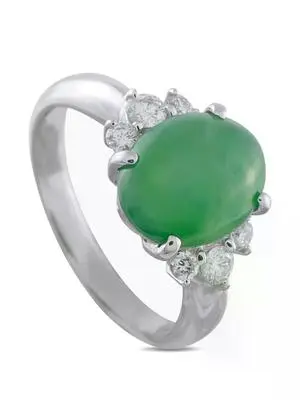 LB EXCLUSIVE Diamond And Jade Ring