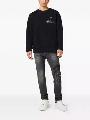 Philipp Plein Crew-neck Signature Sweatshirt - Black
