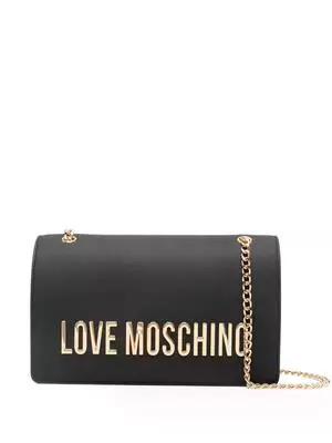 Moschino Logo-lettering Shoulder Bag - Black