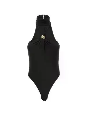 Elisabetta Franchi Bodysuit With Jewel Detail - Black