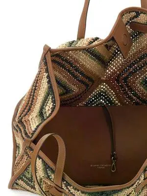 GIANNI CHIARINI Marcella Raffia Shoulder Bag