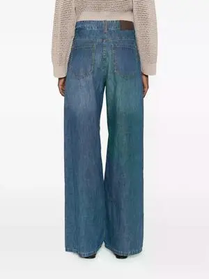 Brunello Cucinelli Embellished-detail Wide-leg Jeans