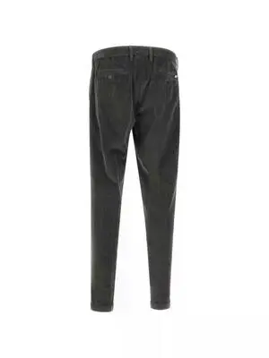 RE-HASH Corduroy Turn-up Hem Trousers - Grey