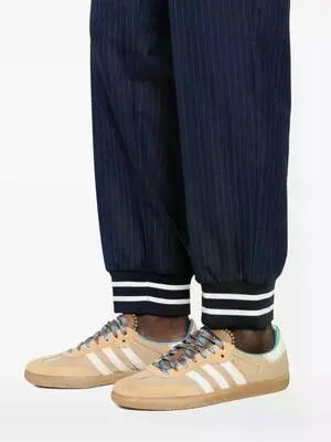 Moschino Pinstriped Trousers With Ribbed Cuffs