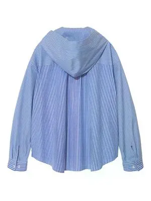 UNDERCOVERISM Striped Hooded Blouse