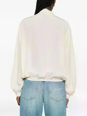 Valentino Garavani Lace-neck Blouse - Neutrals
