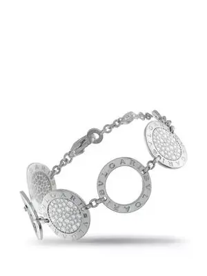 BVLGARI Diamond White Gold Bracelet - Silver