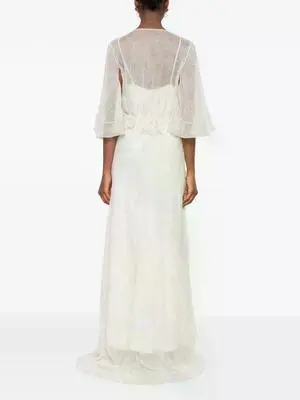 Alberta Ferretti Floral-print Maxi Dress - Neutrals