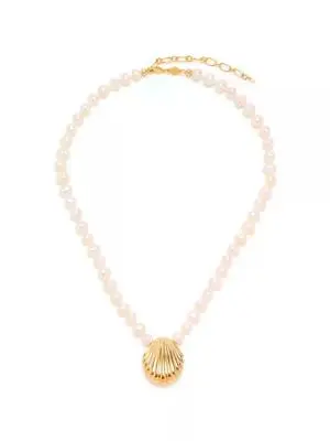 Anni Lu Pearl Shell Necklace - Gold