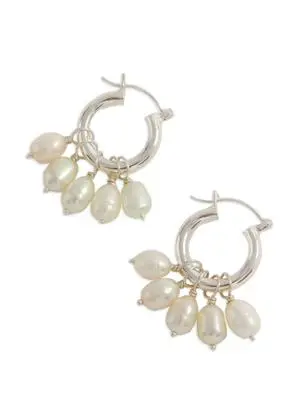 FREYA ROSE Mini Hoop Earrings With Pearls