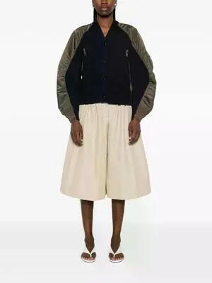 Sacai Paneled Buttoned Bomber Jacket