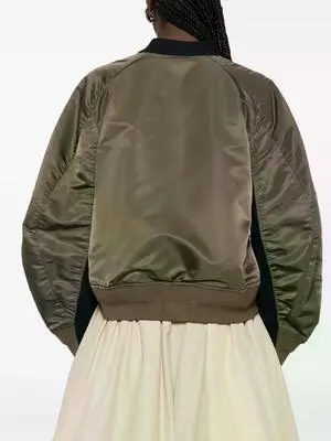 Sacai Paneled Buttoned Bomber Jacket