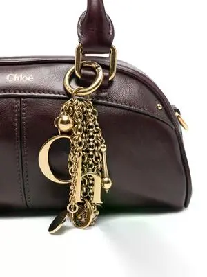 Chloé Mini Leather Tote Bag With Charms
